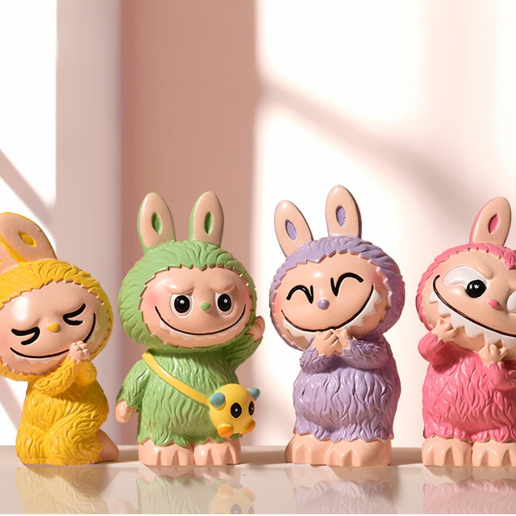 Labubu Blind Box Cute Labubu Trendy Desktop Resin Statue Dolls ...