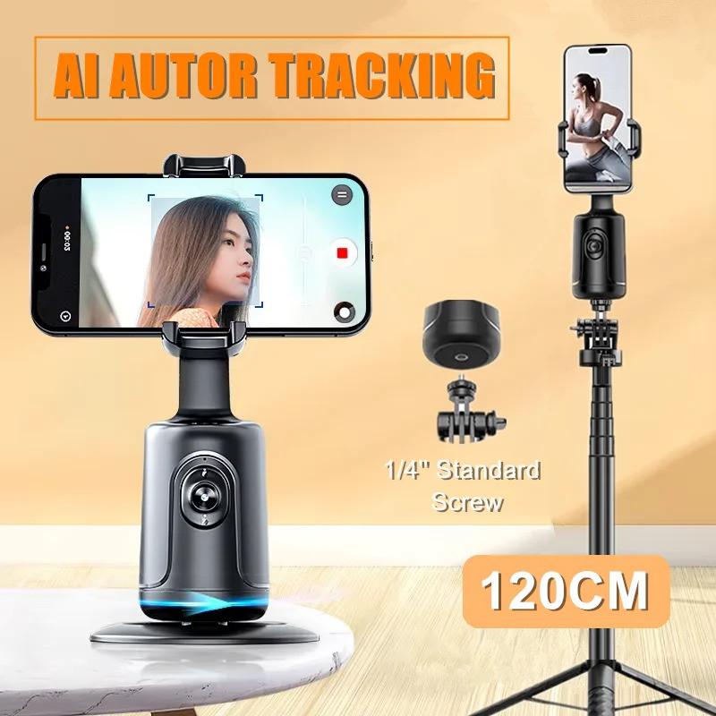 Portable Gimbals Stabilizer for Mobile, Auto Face Tracking Tripod 360 ...