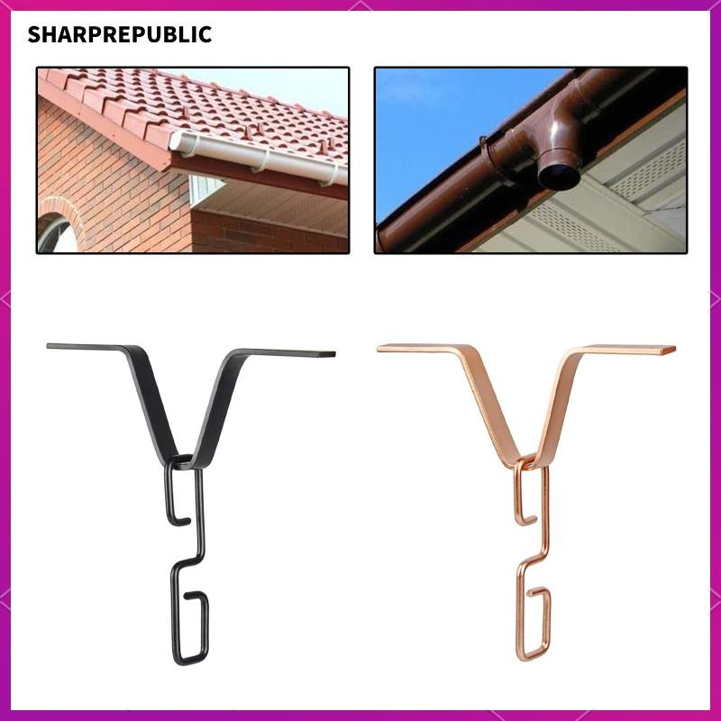 [Sharprepublic] Rain Chain Gutters Adapter Clip V Shaped Hook Hanger ...