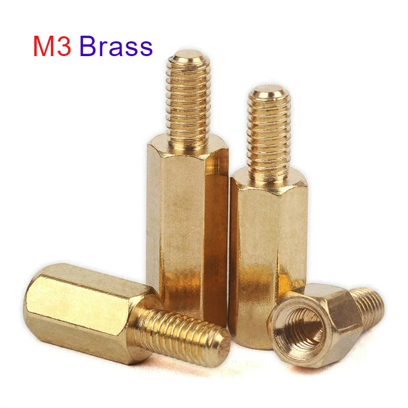 M3 Single Head Hexagonal Brass Column Circular Hollow Isolation Column ...