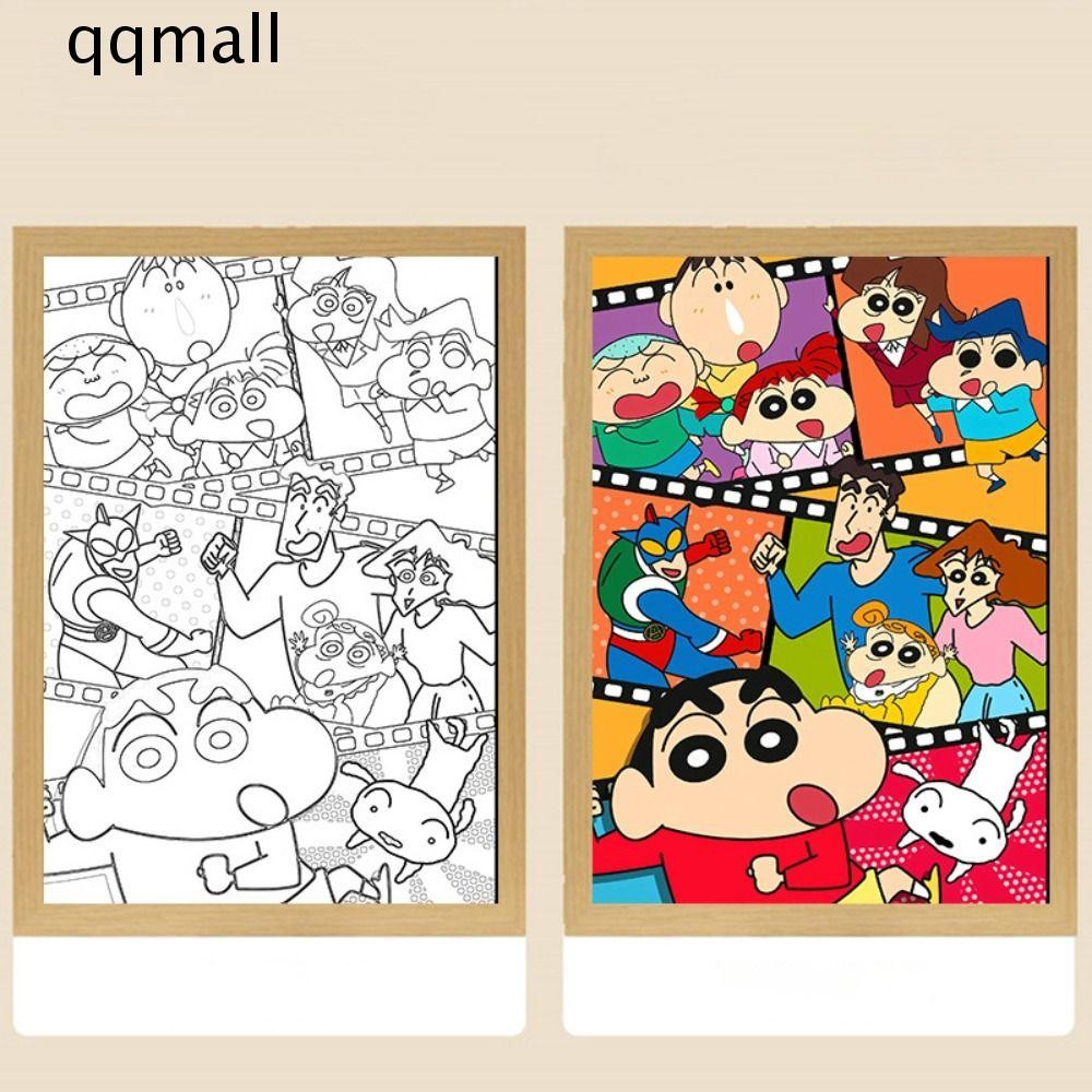 QQMALL Crayon Shin-chan Painting Light, Chargeable Adjustable Light ...