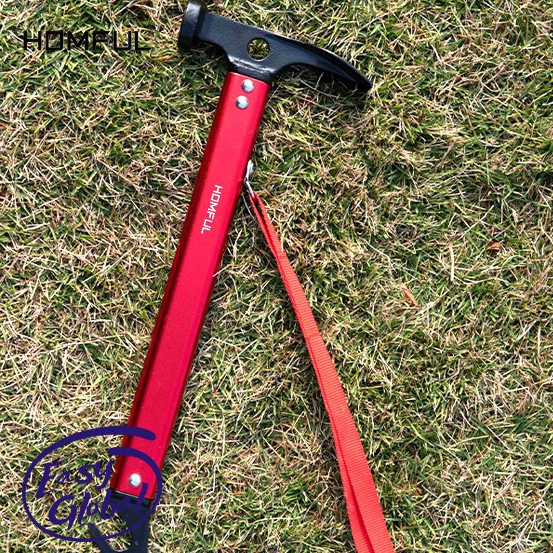 HOMFUL Camping Hammer Aluminum Outdoor Tent Stake Hammer with Stake ...