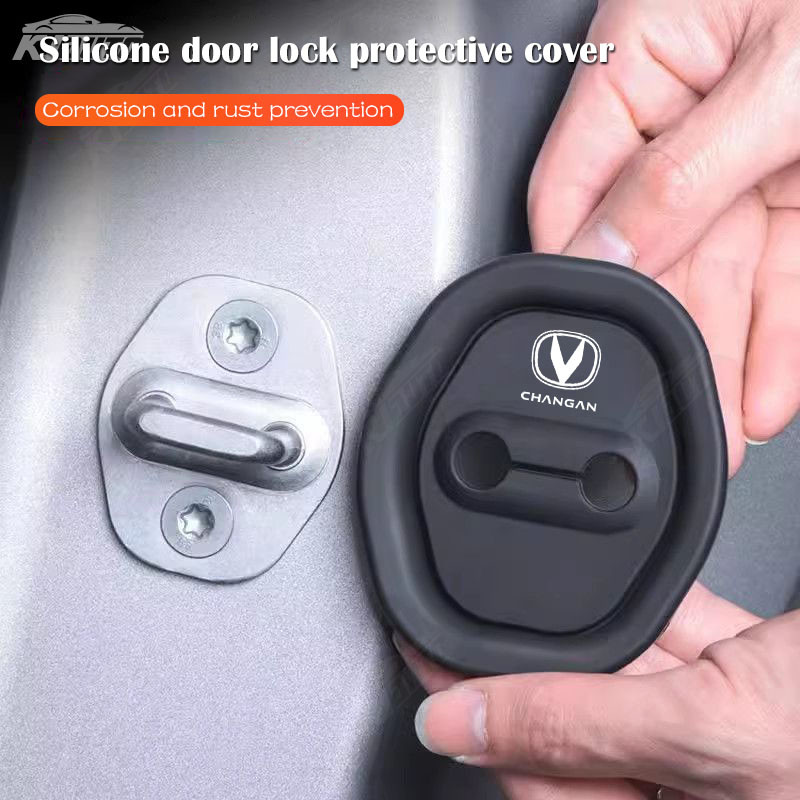 Changan Car Door Lock Cover Protection Decoration Door Shock Pad Silicone Accessories for CS35 ...