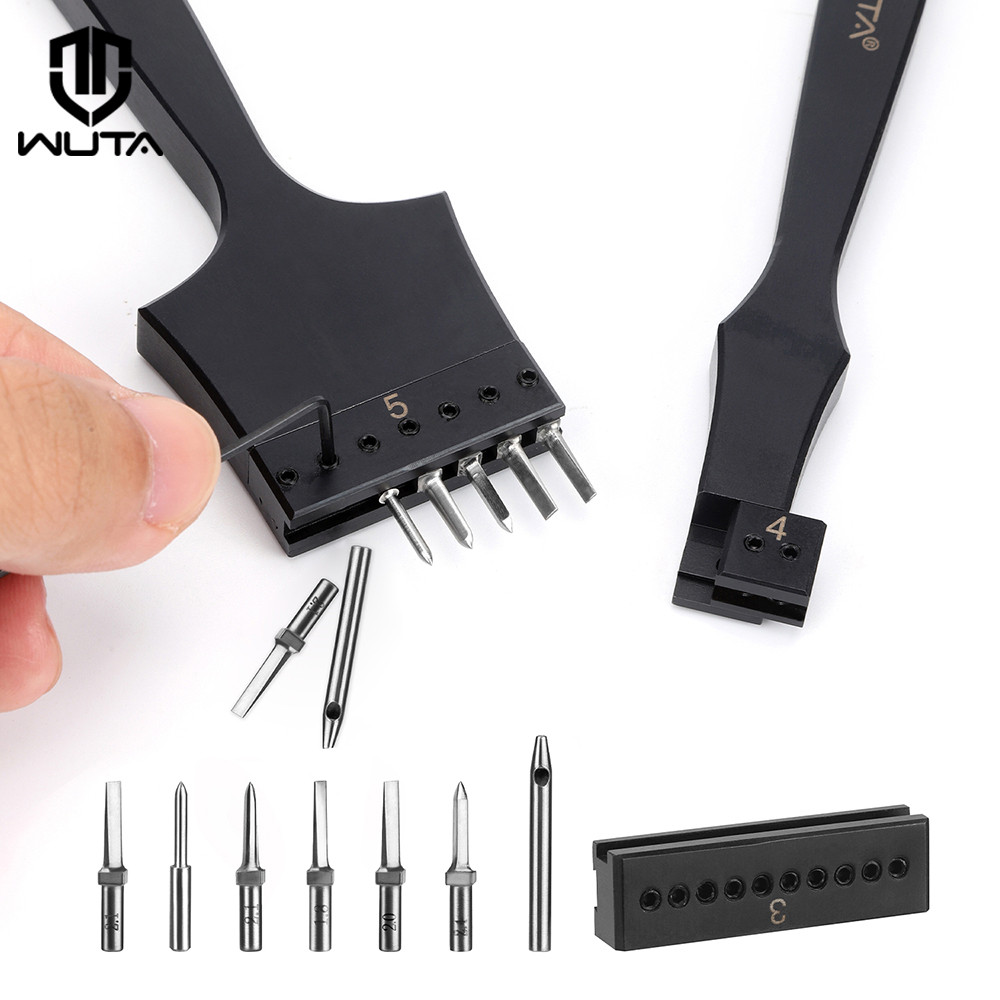 WUTA Interchangeable Adapter Punch Head Accessories for Multifunctional Leather Hole Punch ...