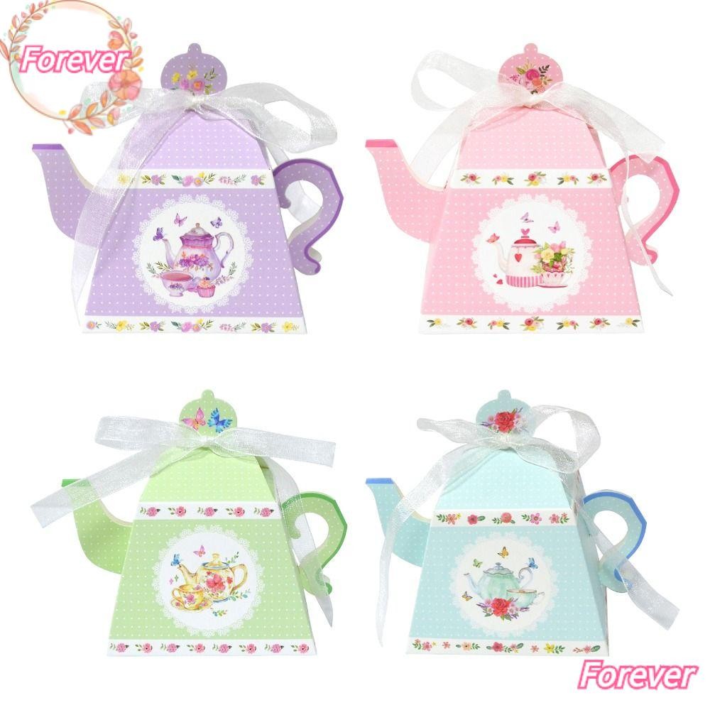 FOREVER tea party favors, 4 Styles Teapot Tea Party Favor Boxes, Teapot ...