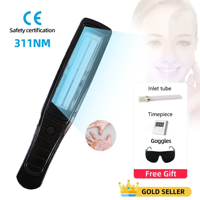 uvb 311nm lamp Psoriasis Vitiligo White Spots Skin Disease Therapy Lamp ...