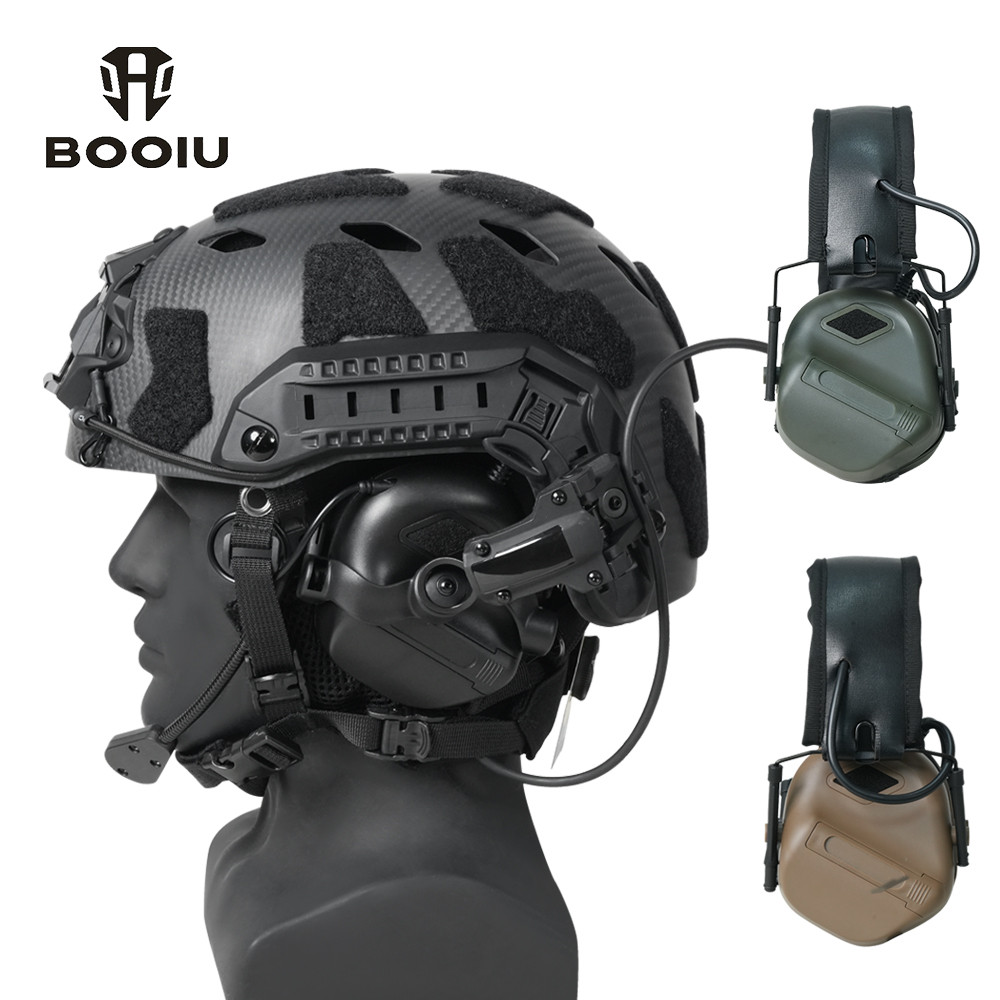 BOOIU Tactical Headset Foldable Outdoor Ear Protect Headphones for ...