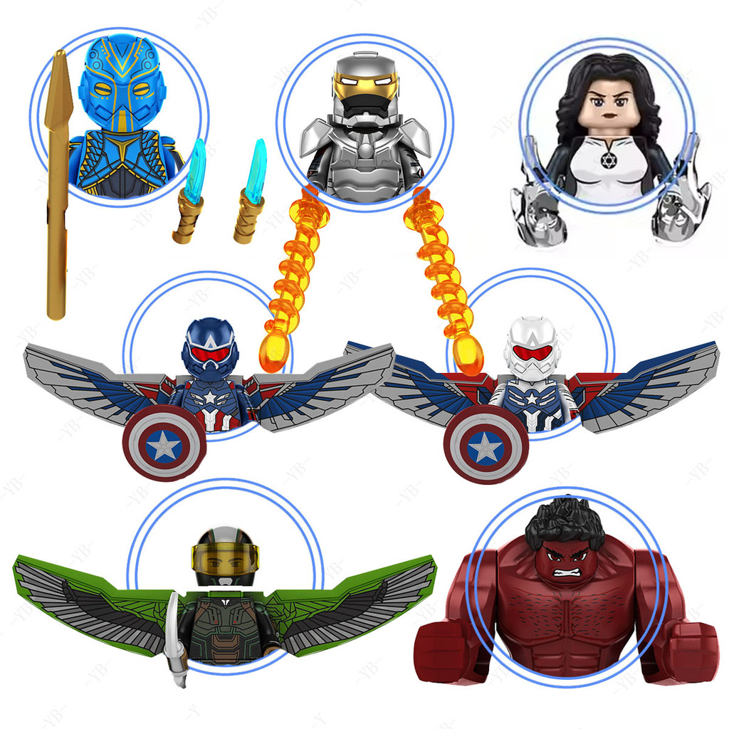 Building Blocks Superhero Model Dolls Children's Assembly Toys | Shopee ...