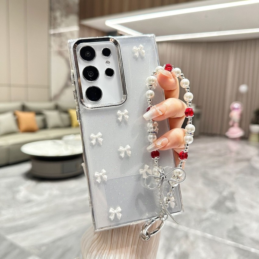 [Case+Chain] For Samsung Galaxy S24 FE S25 S23 S22 Plus Ultra A14 A15 ...