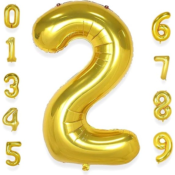 40inch gold number balloons foil helium party balloons party needs ...