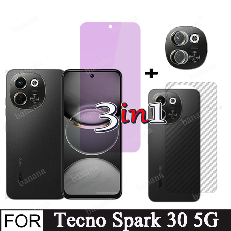 Tecno Spark30 5G Tempered Glass For Tecno Spark 30 30C 4G 5G 3 in 1 ...