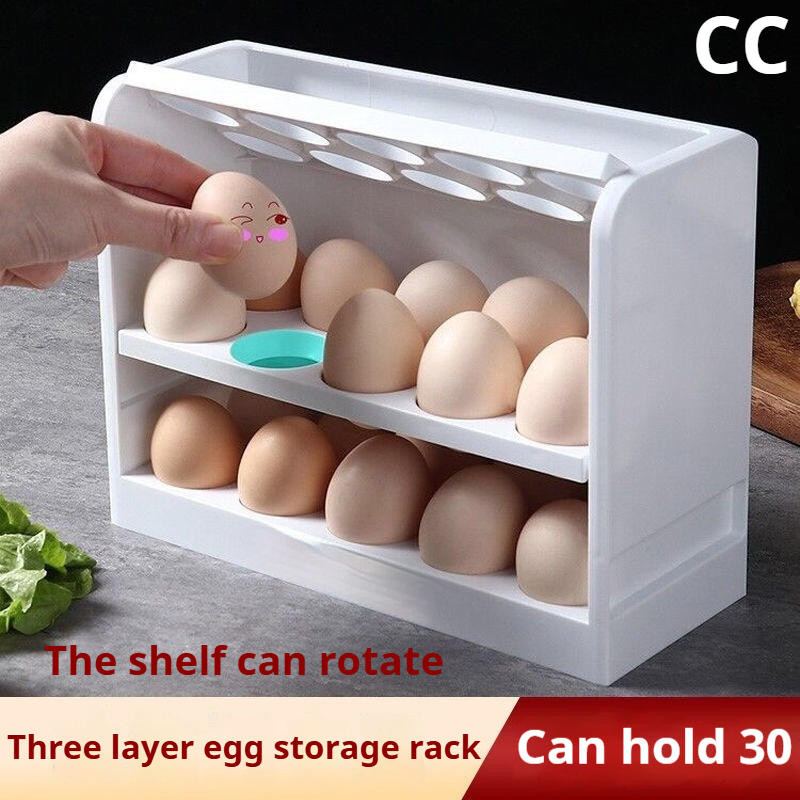 Three Layer Egg Storage Box Kitchen Egg Storage Organizer Tray ...