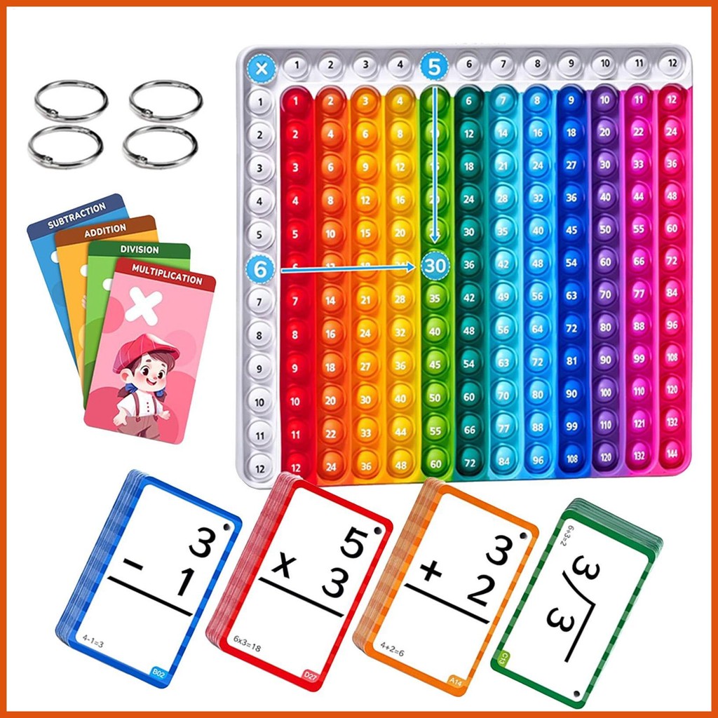 Math Cards Multiplication Number Card Games For Kids Ages 4-8 Fidget ...