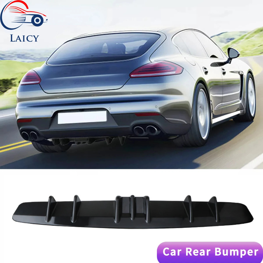 LAICY 84CM For Porsche Panamera Car Rear Diffuser Fin Bumper Lip ...