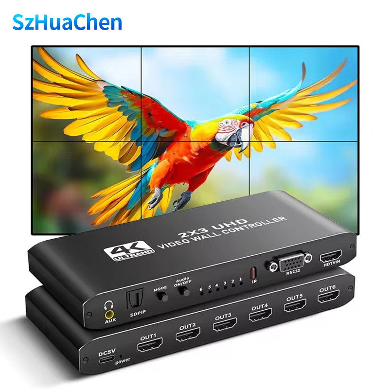 2x3 6 screen 4K HDMI TV Video wall Controller splicer 1X2 1X4 2x2 3x3 ...