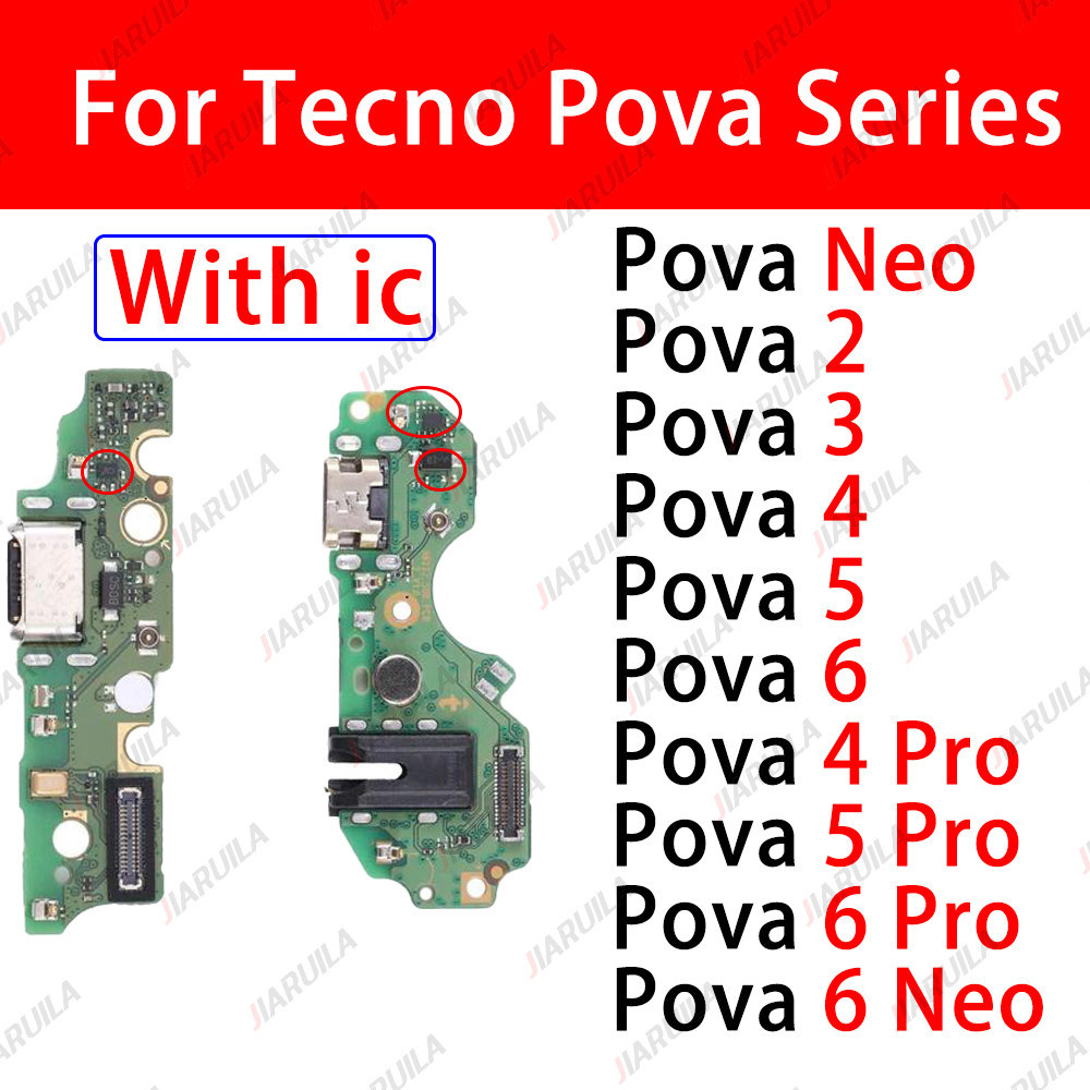 IC usb board For Tecno Pova 2 3 4 5 6 PRO Pova 6 NEO USB port charging ...