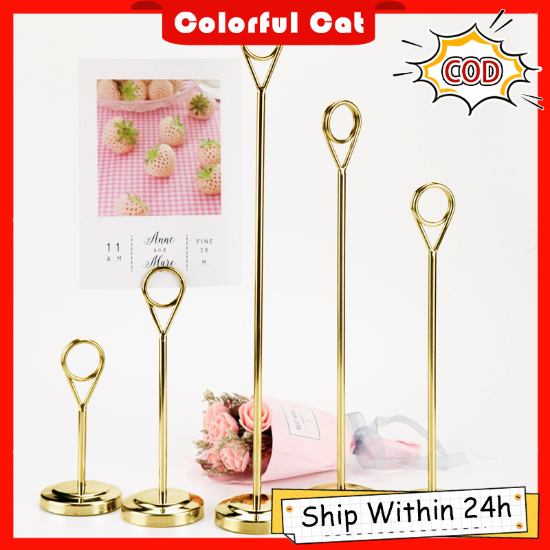 Table Number Holder Stainless Steel Table Card Holder Place Card Holder ...