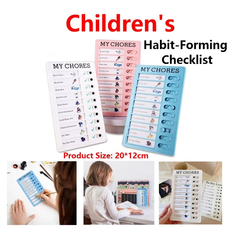 Stationery Memo Plastic Board Chore Chart Reusable Checklist Daily ...