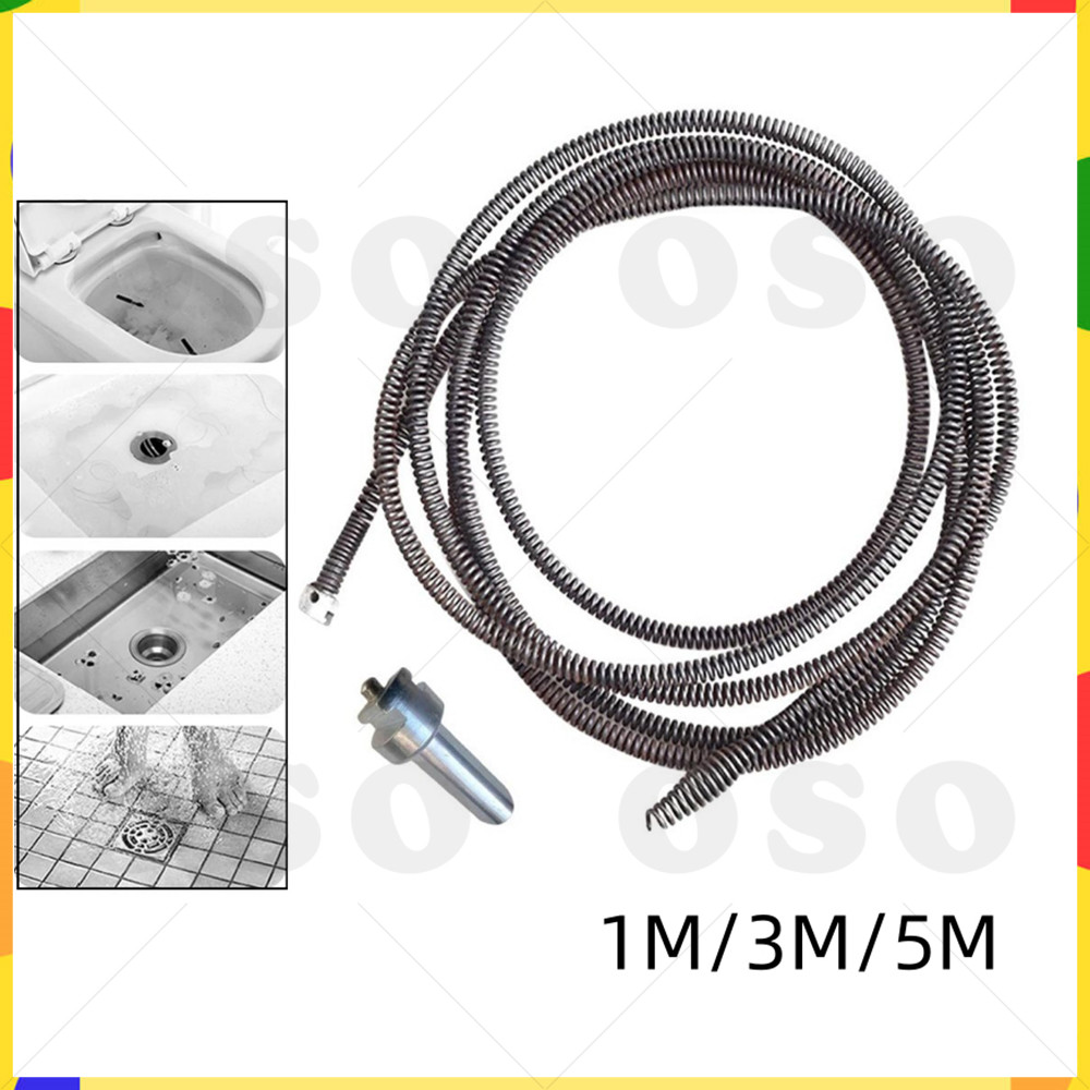 Spring Drain Cleaner Drainage Clog Remover Plumbing Tool Flexible Rod ...