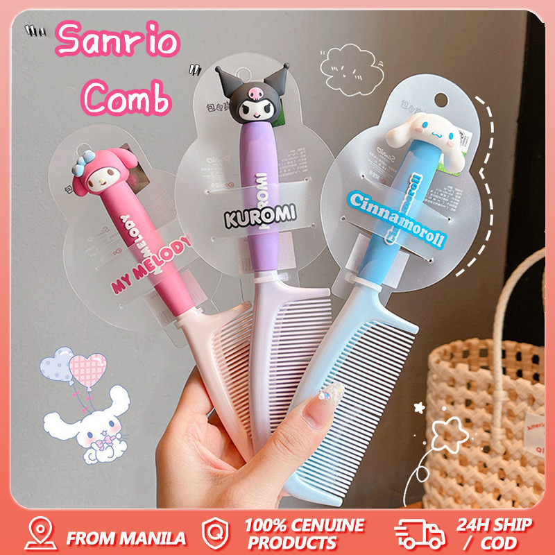 Sanrio Plastic Hair Brush Comb Cute Cartoon Comb Kuromi Cinnamoroll ...