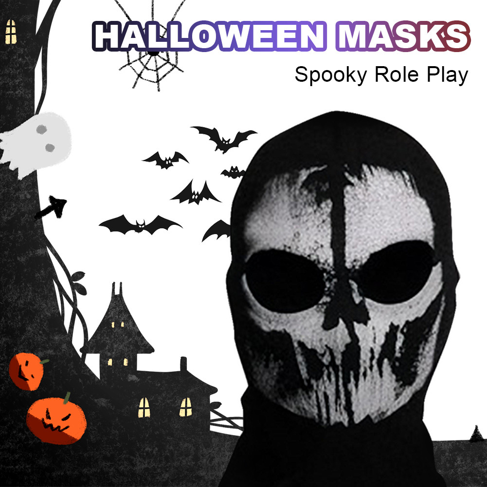 Ghost Skull Balaclava Skeleton Full Face Mask CS Games Cosplay ...