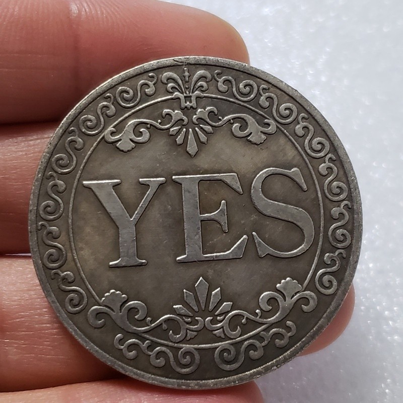 Antique Crafts YES/NO Decision-Making Coin Commemorative Coin Silver ...