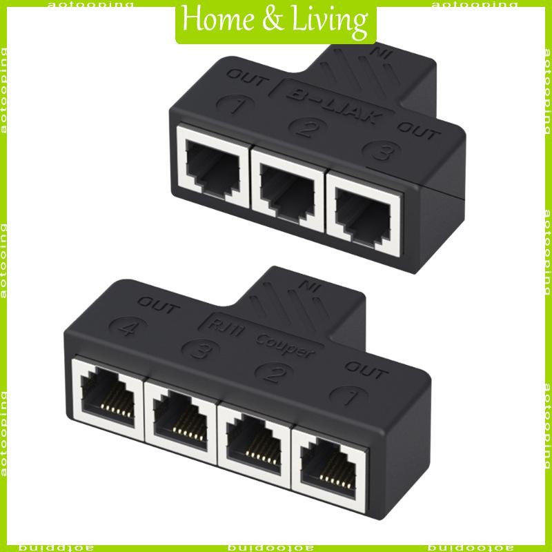 AOTOO Telephone Splitter Adapter 3 Way 4Way Junction Box Lossless ...