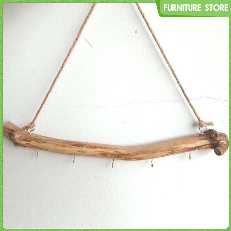 [Wishshopeelxj] Wooden Hook Wall Mounted Driftwood Hook Decor Easy ...