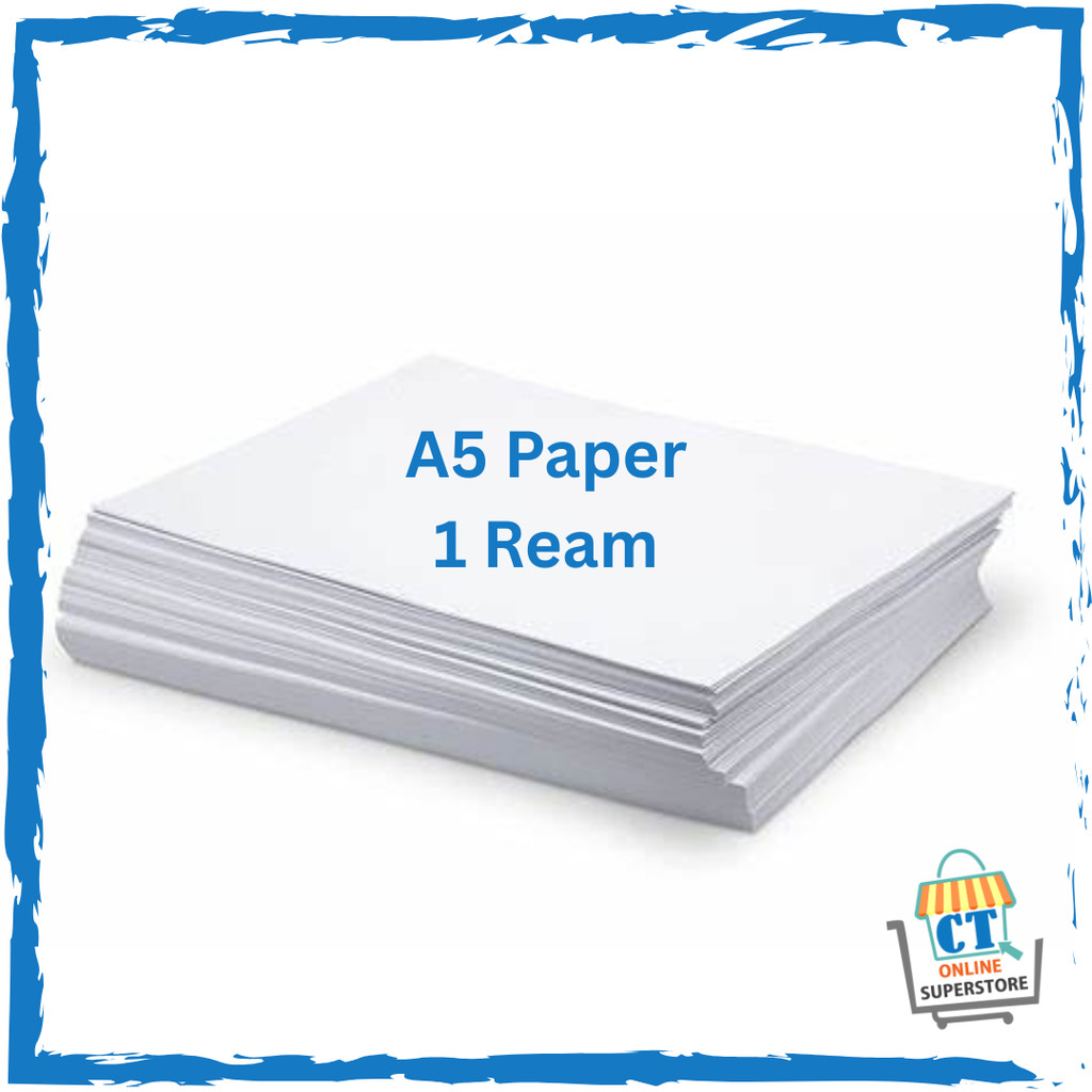 CT Superstore A5 Bond paper 500sheets/ream | Shopee Philippines