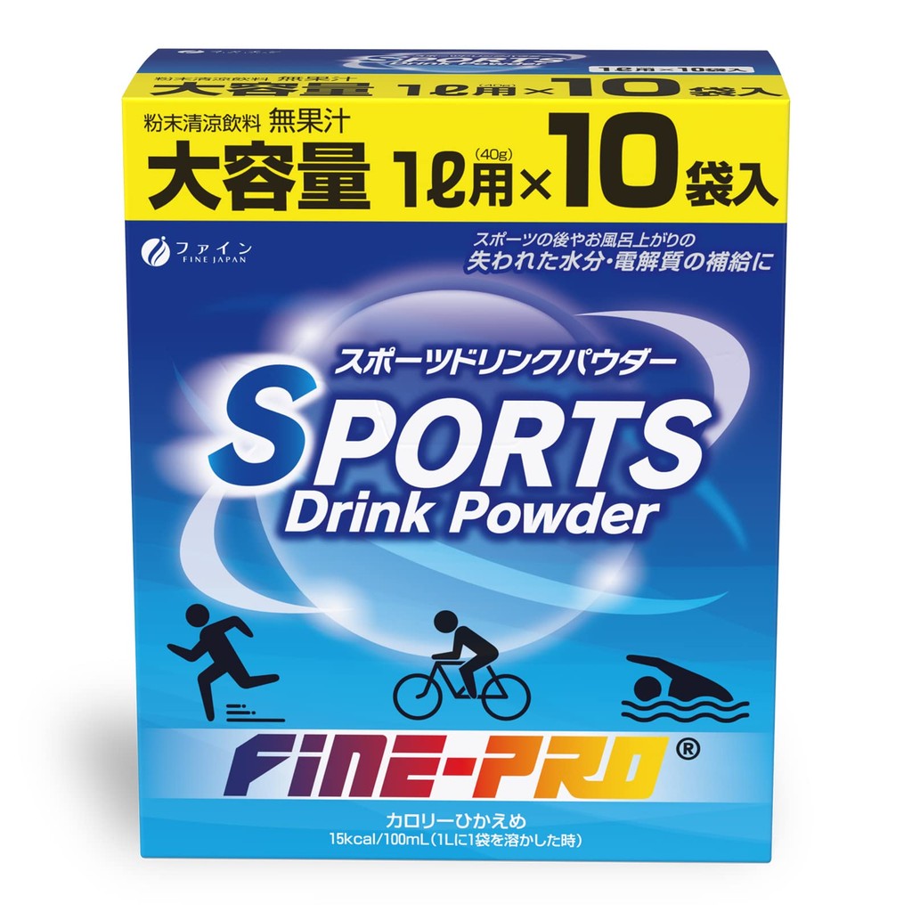 【Direct from Japan】FINE JAPAN Fine Pro Sports Drink Powder 400g (40g x ...