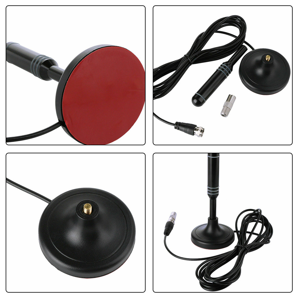 Portable TV Antenna 300cm Coax Cable HDTV Antenna DVB-T DVB-T2 DAB Plug ...
