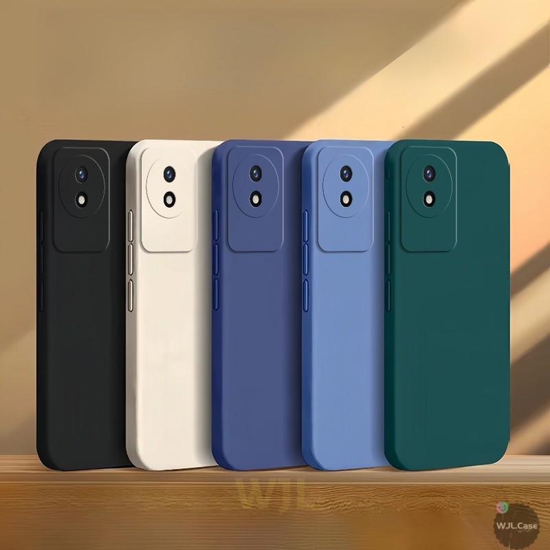 Case Vivo Y02 Y02A Y02T Simple candy color silicone mobile phone soft ...