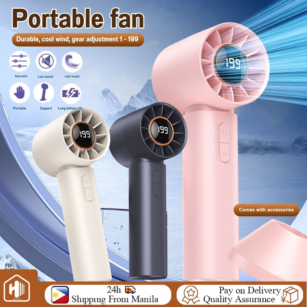 Portable high speed rechargeable turbo fan with nozzle and bladeless ...