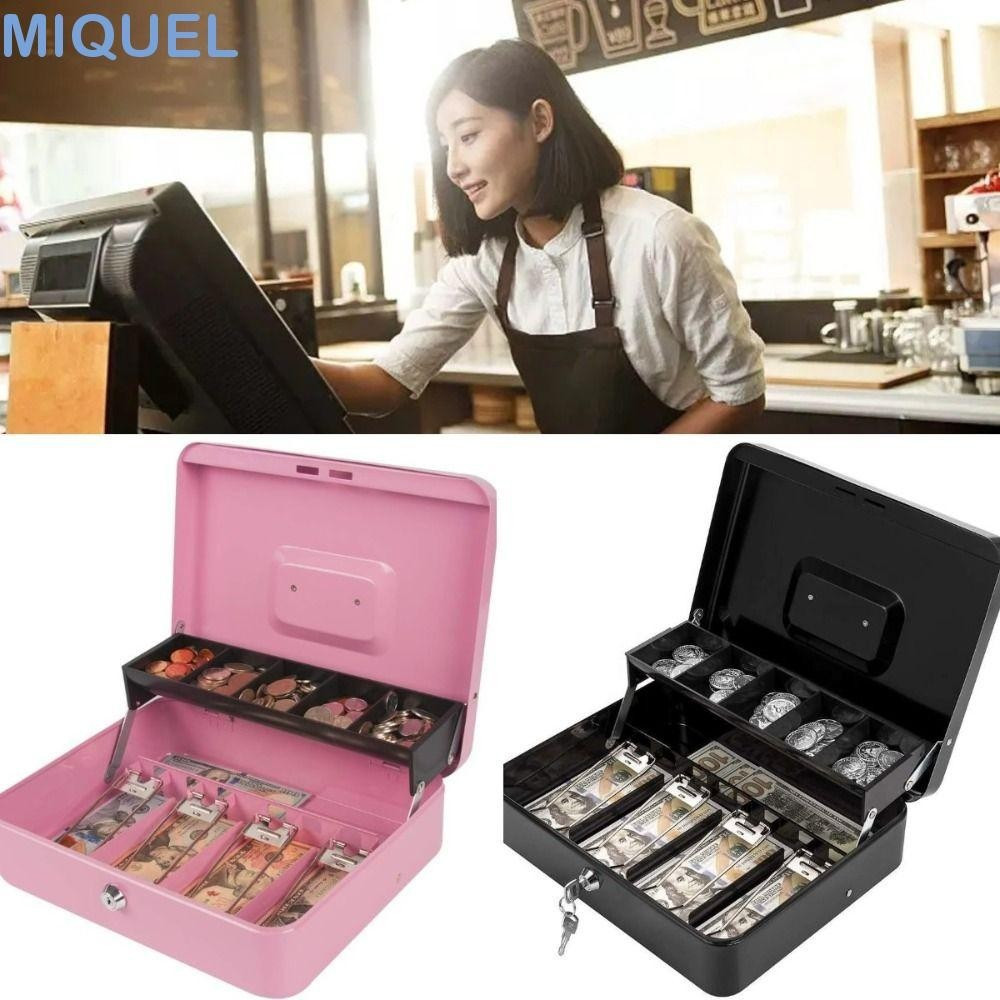Rx MIQUEL Layered Locking Money Box, Multi-Compartment Double-Layer ...