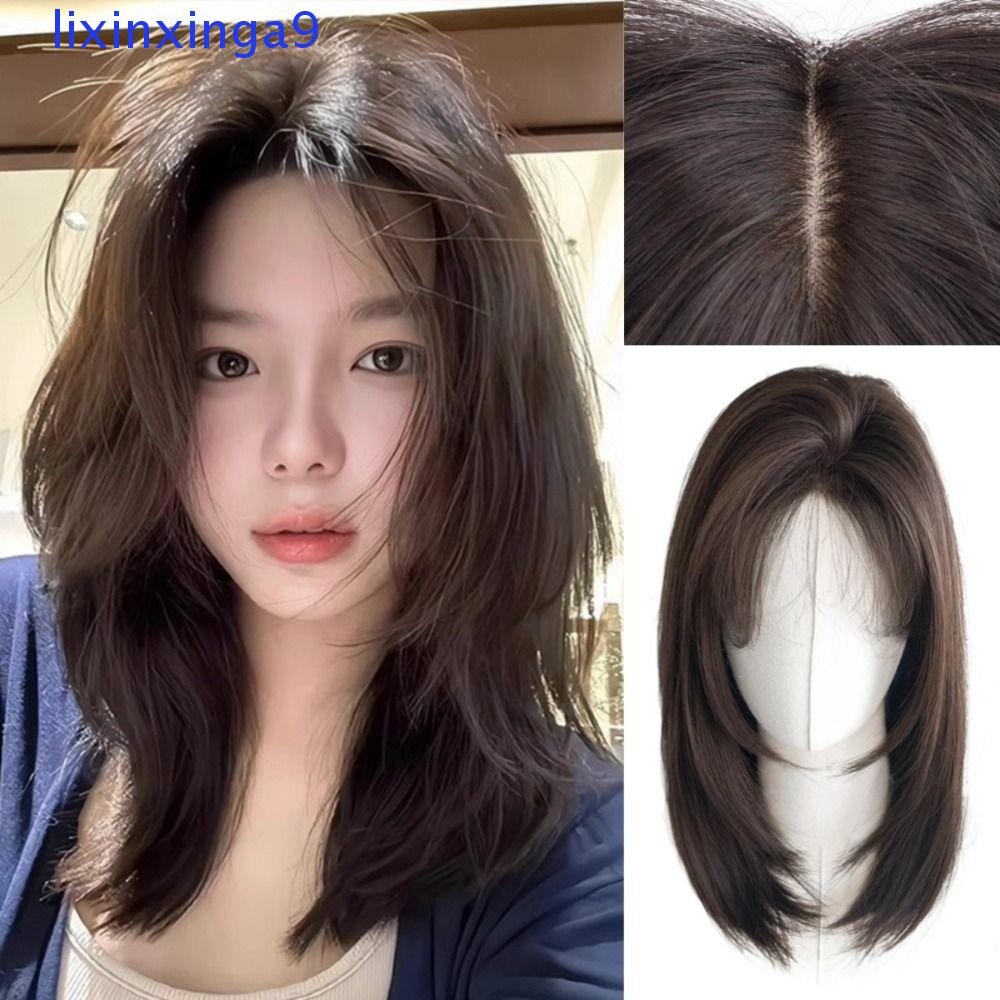 LIXINXINGA Lace Front Wigs, Synthetic Natural Hairline Long Straight ...