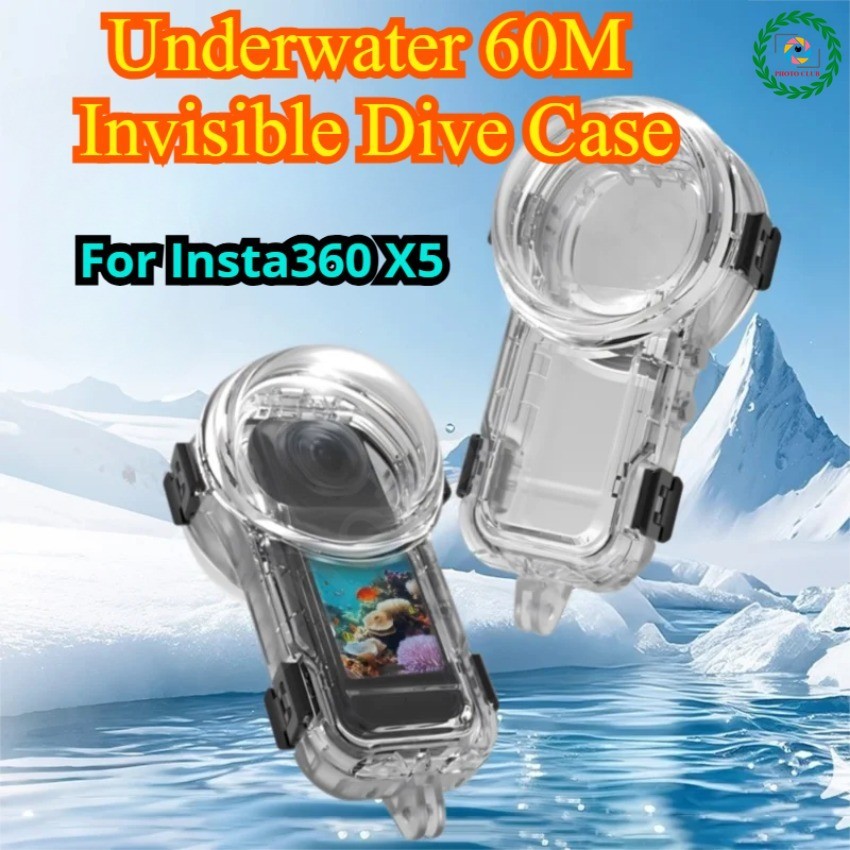 Underwater 60M Invisible Dive Case for Insta360 X5 Waterproof Housing ...