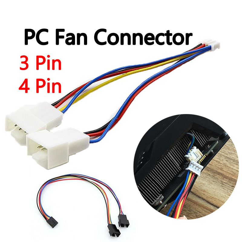 PC Fan Connector PWM Thermostat 4 Pin Female To 4pin/3pin | Shopee ...