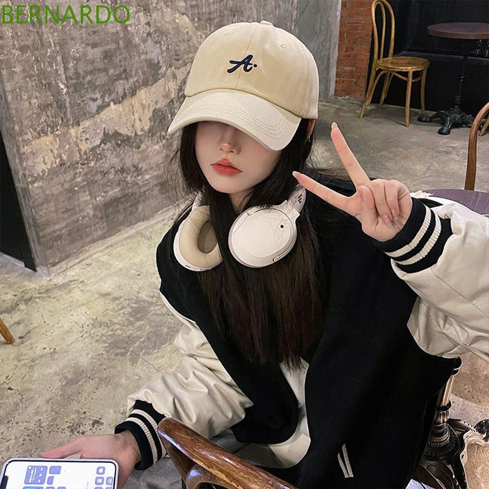 BERNARDO1 Letter A Baseball Cap Trendy Adjustable Cotton Female Male ...