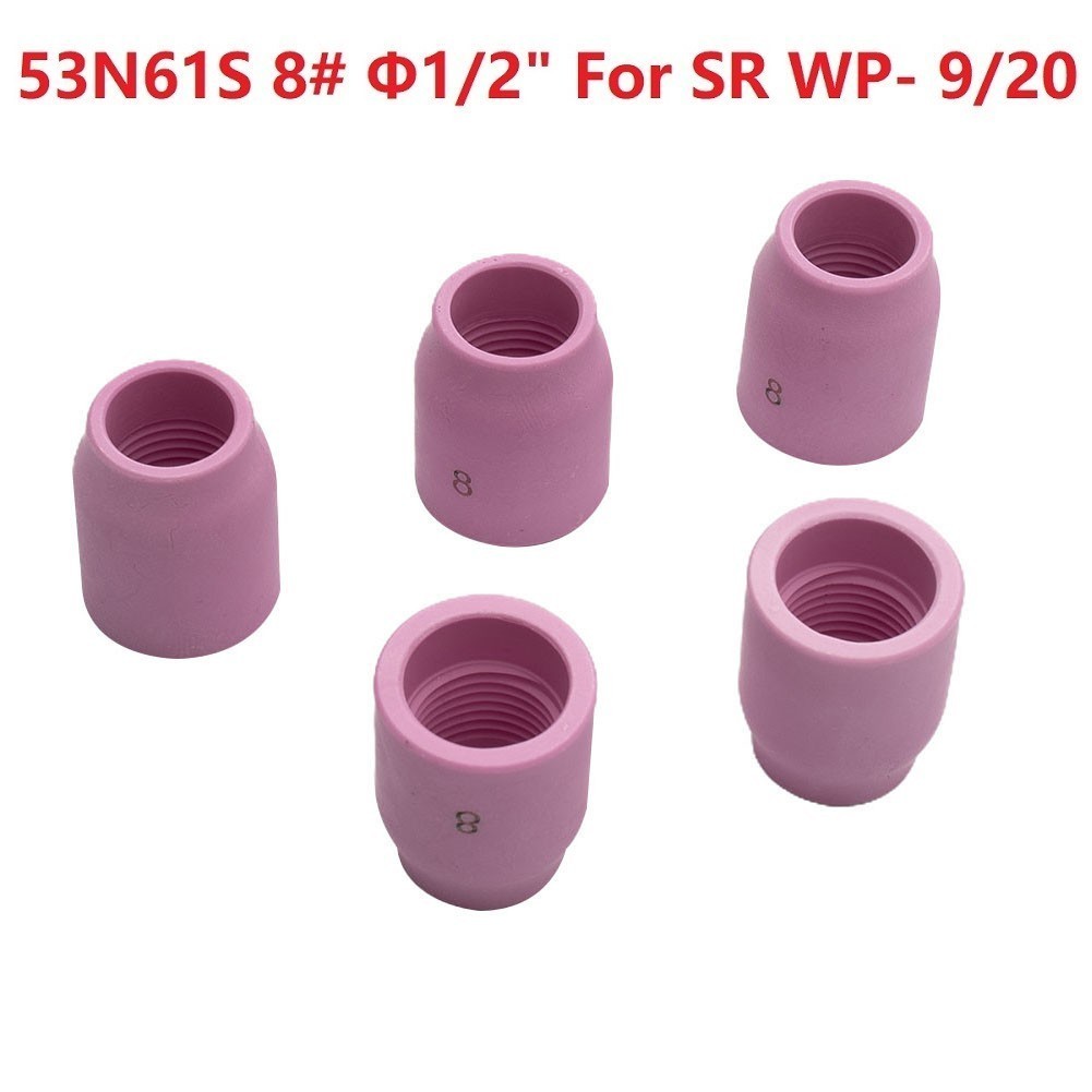 [COD]-5pcs Ceramic Gas Lens Cup 53N61S #8 1/2" TIG Welding Torch WP-9/ ...