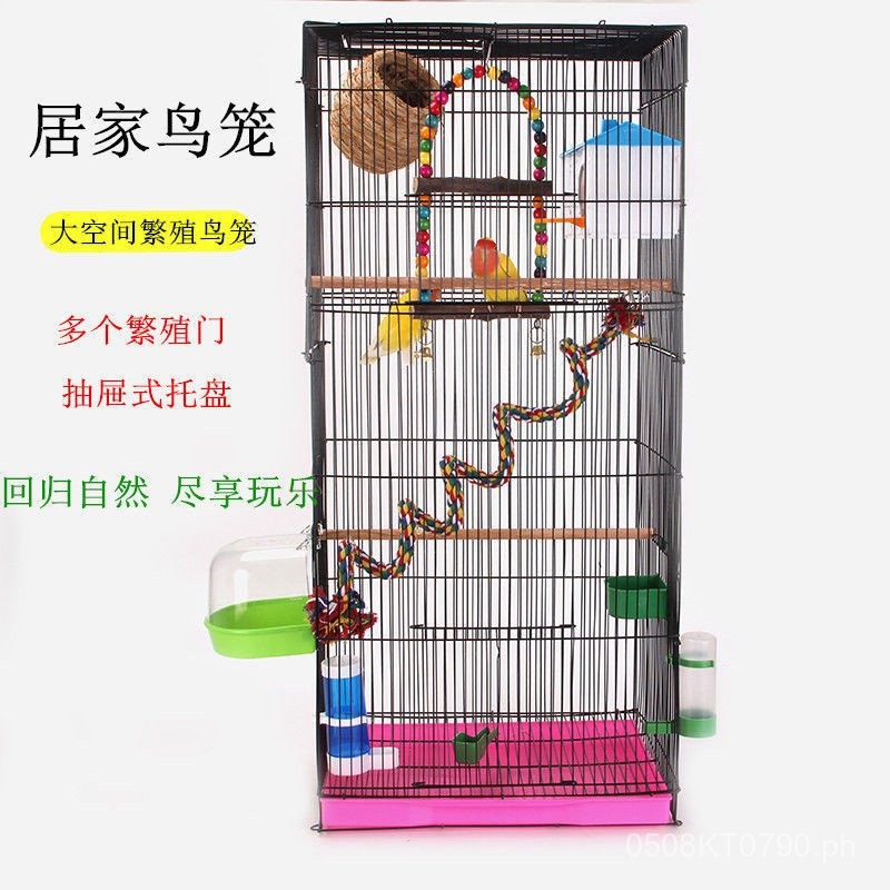 Myna Parakeet Finch Cage Cockatiel Breeding Cage Elevated Villa Extra ...
