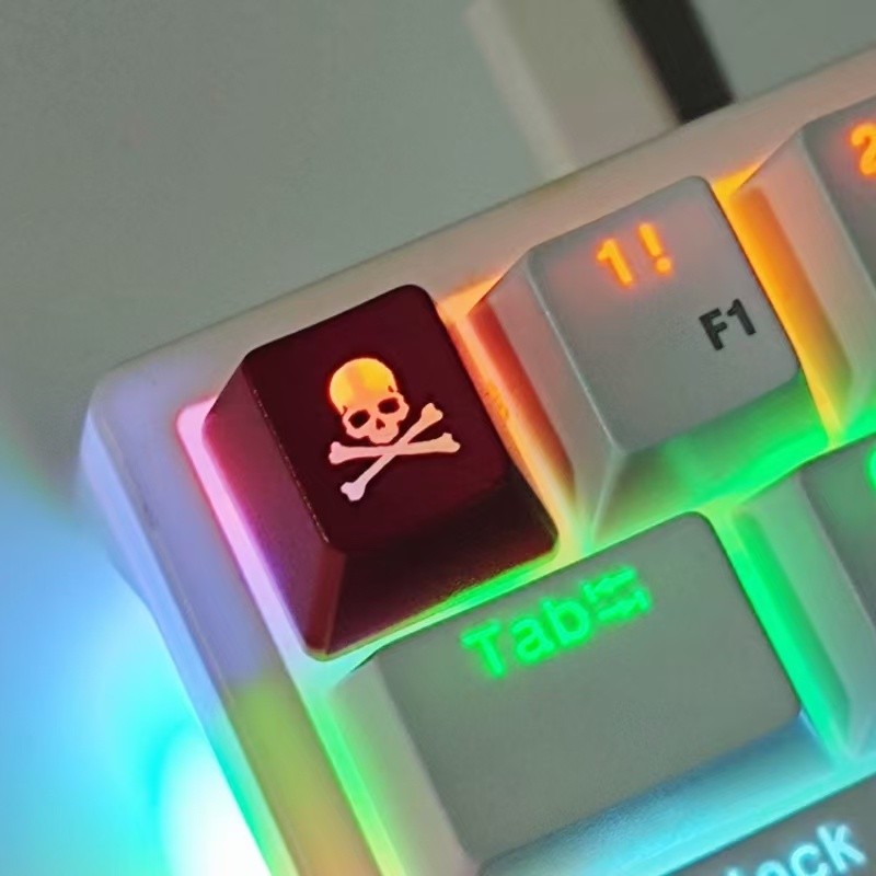 Translucent Keycap Skull Unique Mechanical Keyboard OEM R4 Keycap SFRW ...