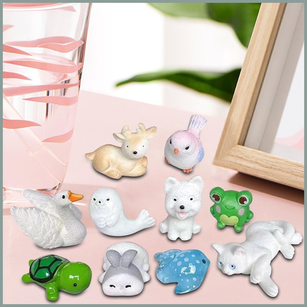 Miniature Animals Desk Pets Miniature Toy Realistic Tiny Figurines Tiny ...