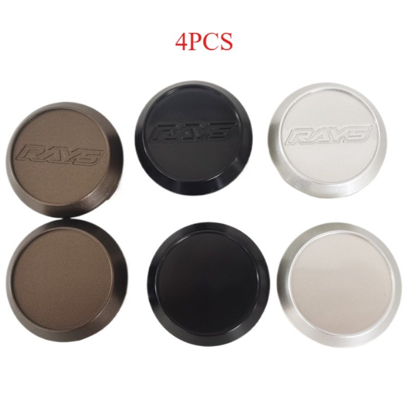 4PCS OD 64MM/ID 62.3MM Bronze Silver Black Wheel Cover Cap RAYS Center ...