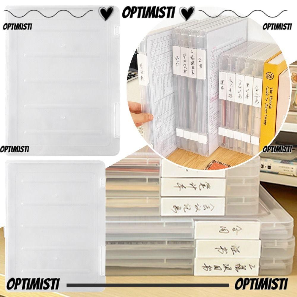 OPTIMISTI 1Pcs A4 Paper Storage Box, Desktop Organize A4 A5 File ...