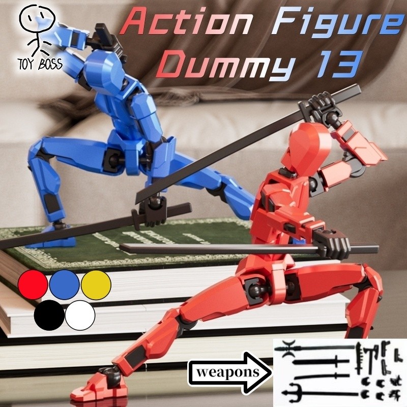 Multi-jointed Action Figures Assembling Toy Dummy Lucky 13 Desktop ...