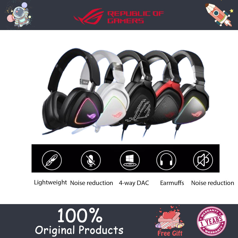 ROG Prism series Over-ear gaming 7.1-channel noise-cancelling RGB wired ...