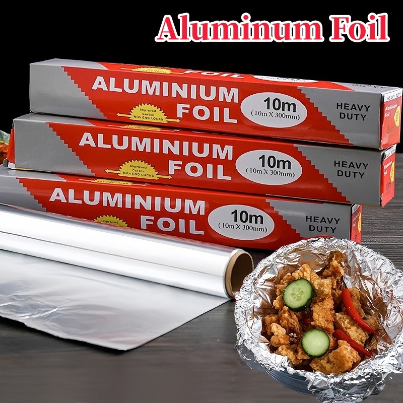 10M Aluminum Foil Disposable Tin Foil Paper Food Grade Foil Roll ...