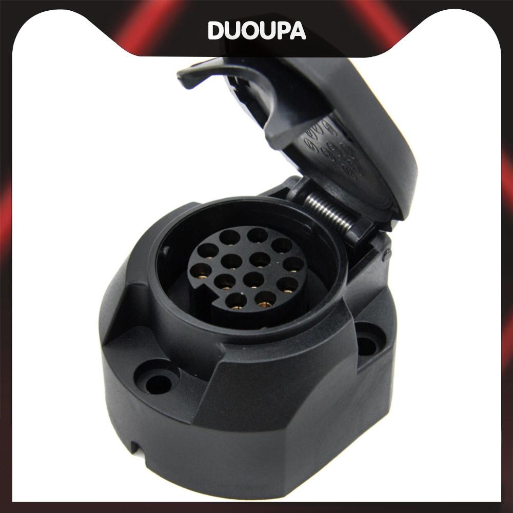 13 Pin Plastic Euro Socket Trailer Plug Towbar Light Connector Adapter ...