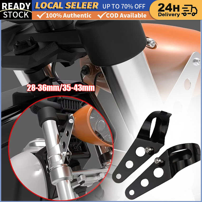 Retro Headlamp Bracket Metallic Iron Universal Motorcycle Modification ...
