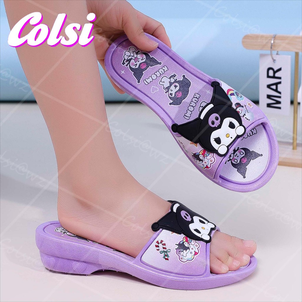 [Colsi]KUROMI For Kids Girls Soft Rubber One strap Anti-Slip Wear ...